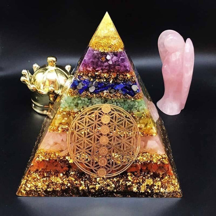 Orgone Seven Chakra Energy Pyramid – AtPerry's Healing Crystals