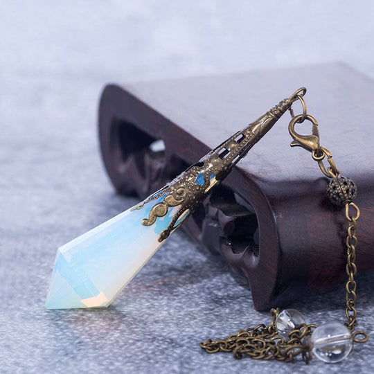 Natural Stone Pendulum Pendant – AtPerry's Healing Crystals