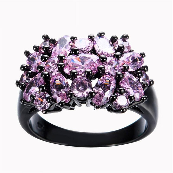 Pink Sapphire Black Gold Ring AtPerrys – AtPerry's Healing Crystals