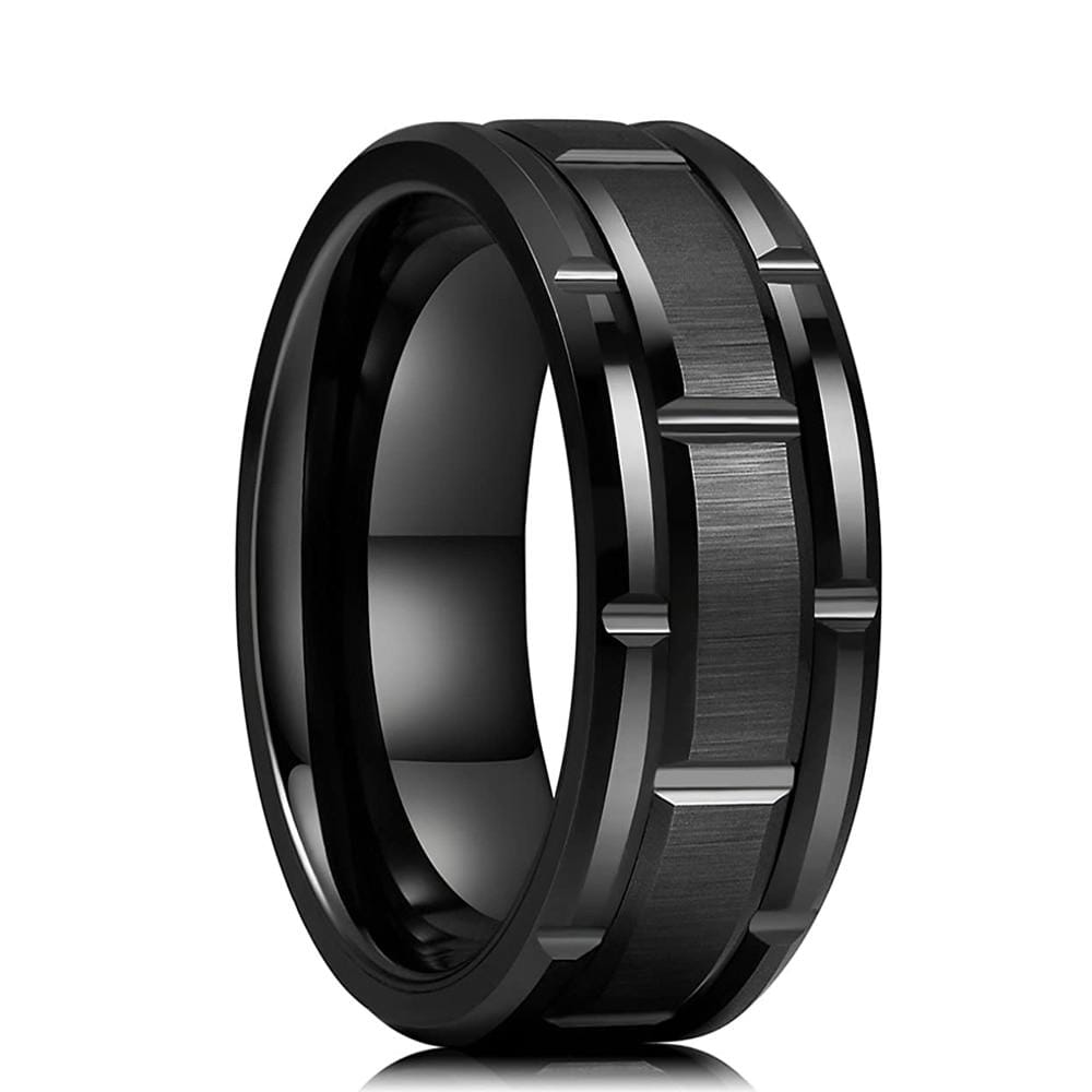 Brick Pattern Men's Ring – AtPerry's Healing Crystals