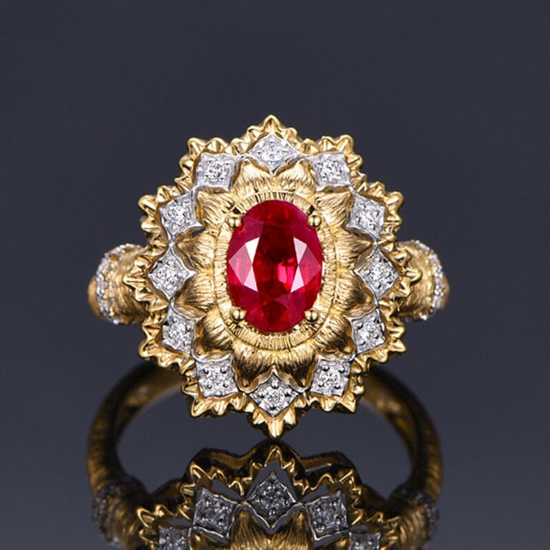 Sun Rays Ruby Ring – AtPerry's Healing Crystals
