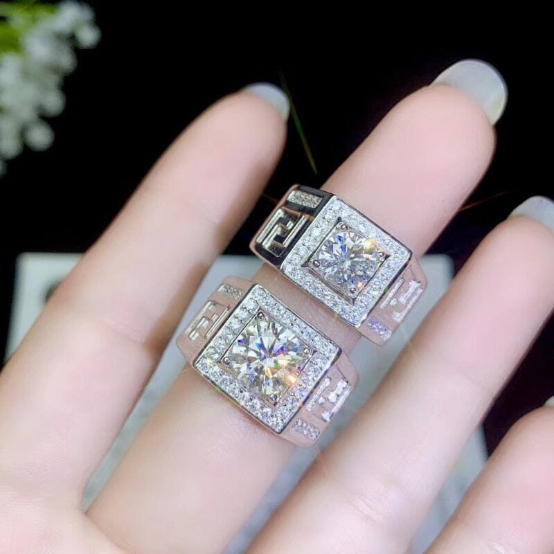 Exquisite Moissanite Sterling Silver Ring – AtPerry's Healing Crystals