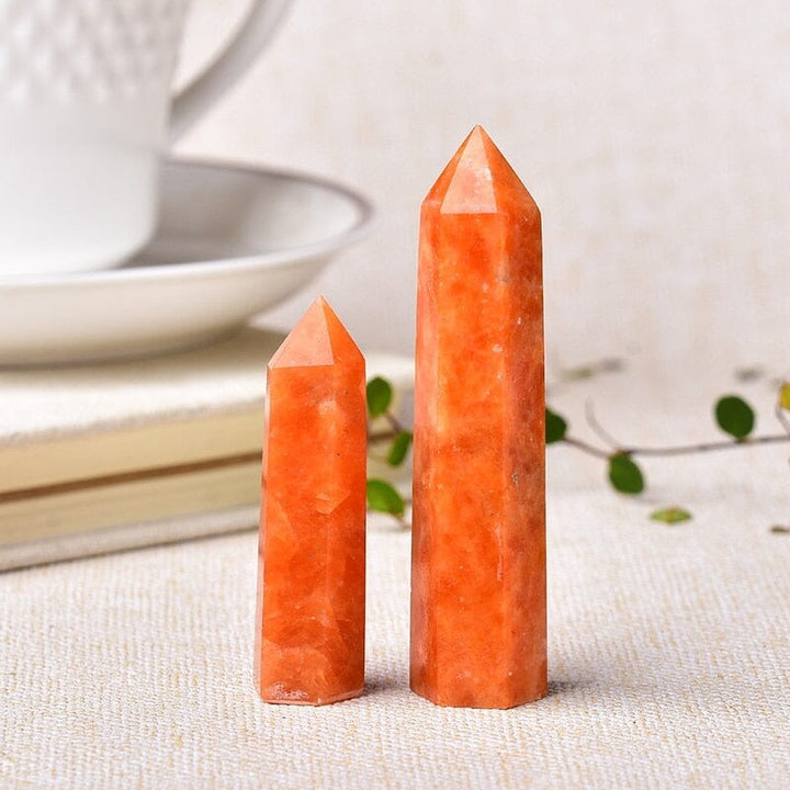 1pc Natural Crystal Point Sunstone Healing Stone Wand – AtPerry's ...