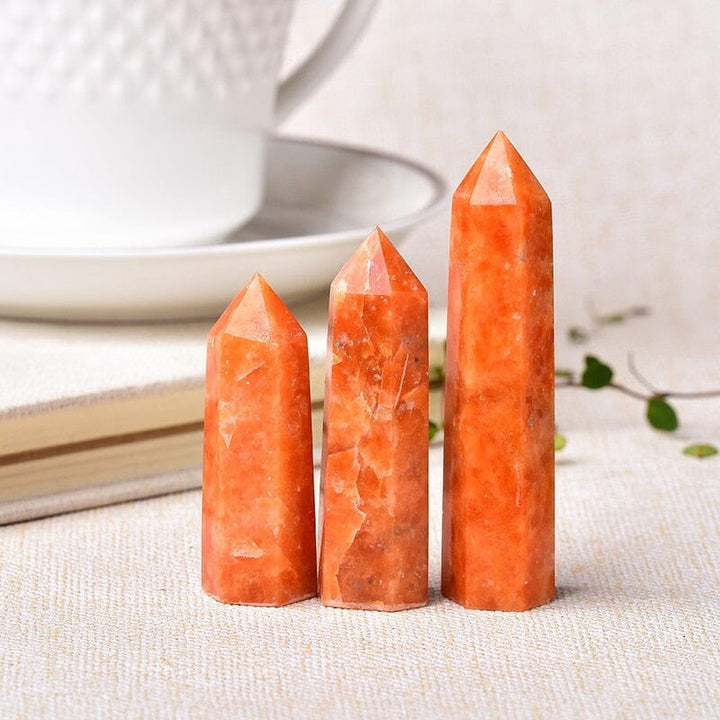 1pc Natural Crystal Point Sunstone Healing Stone Wand – AtPerry's ...