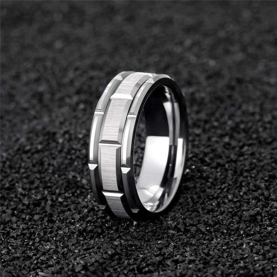 Brick Pattern Men's Ring – AtPerry's Healing Crystals